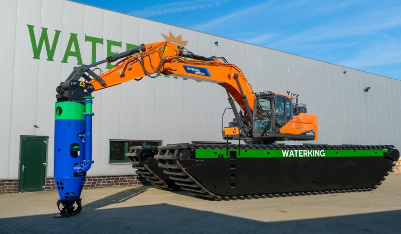 Waterking lanceert ’s werelds eerste elektrische amfibische graafmachine - NVDO